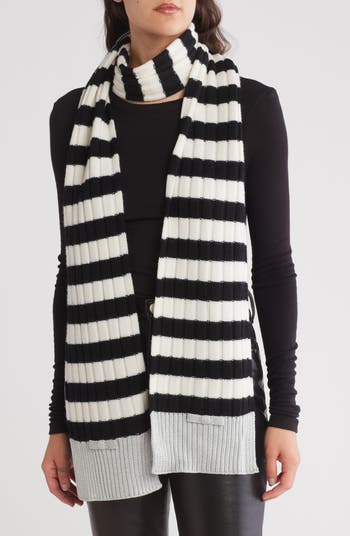 Kate Spade New York Stripe Merino Wool Knit Scarf | Nordstromrack