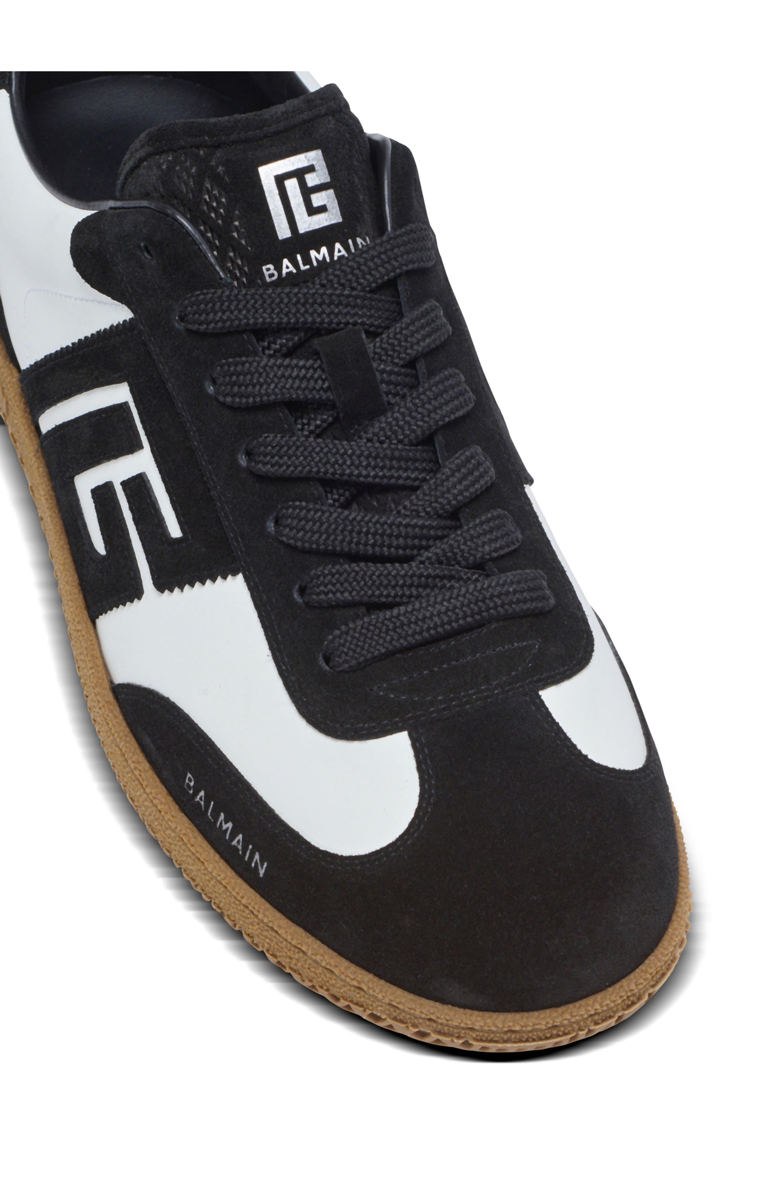 Balmain Swan trainers in calfskin and suede | Nordstrom