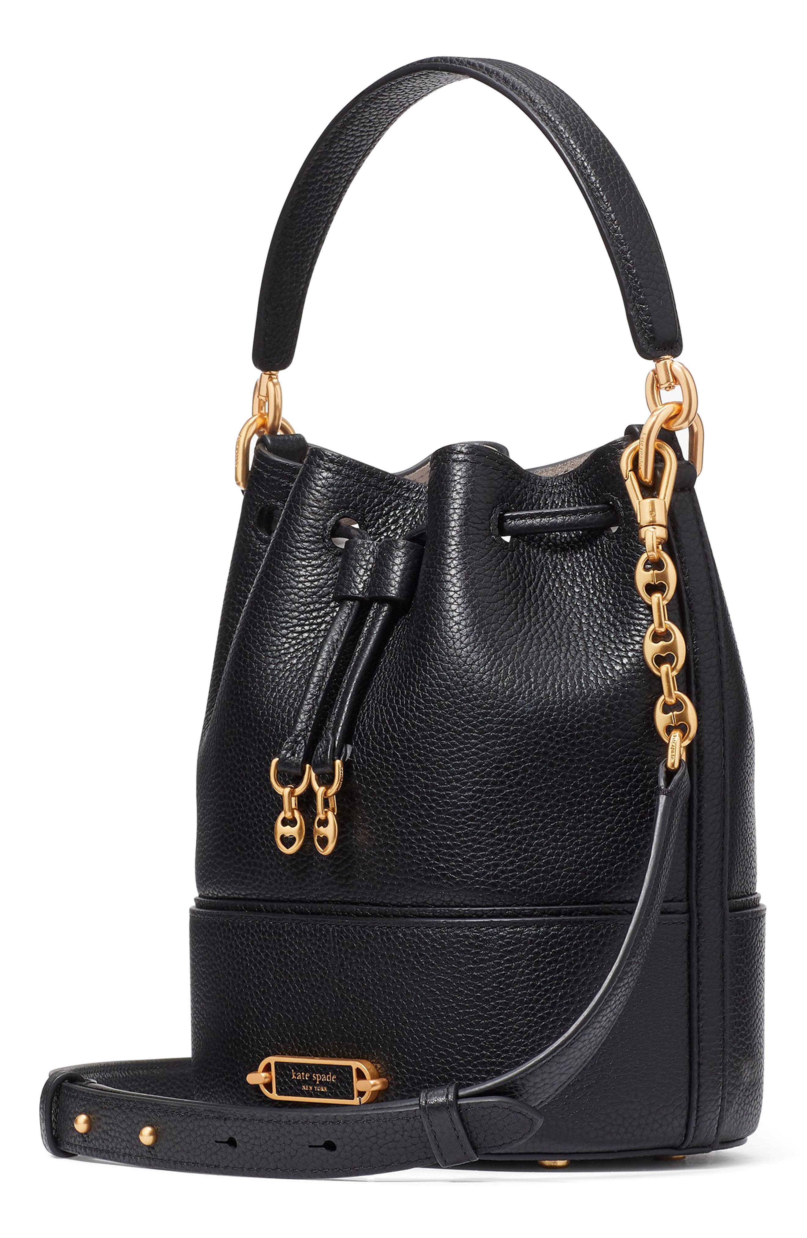 Kate Spade New York small gramercy pebble leather bucket bag ...