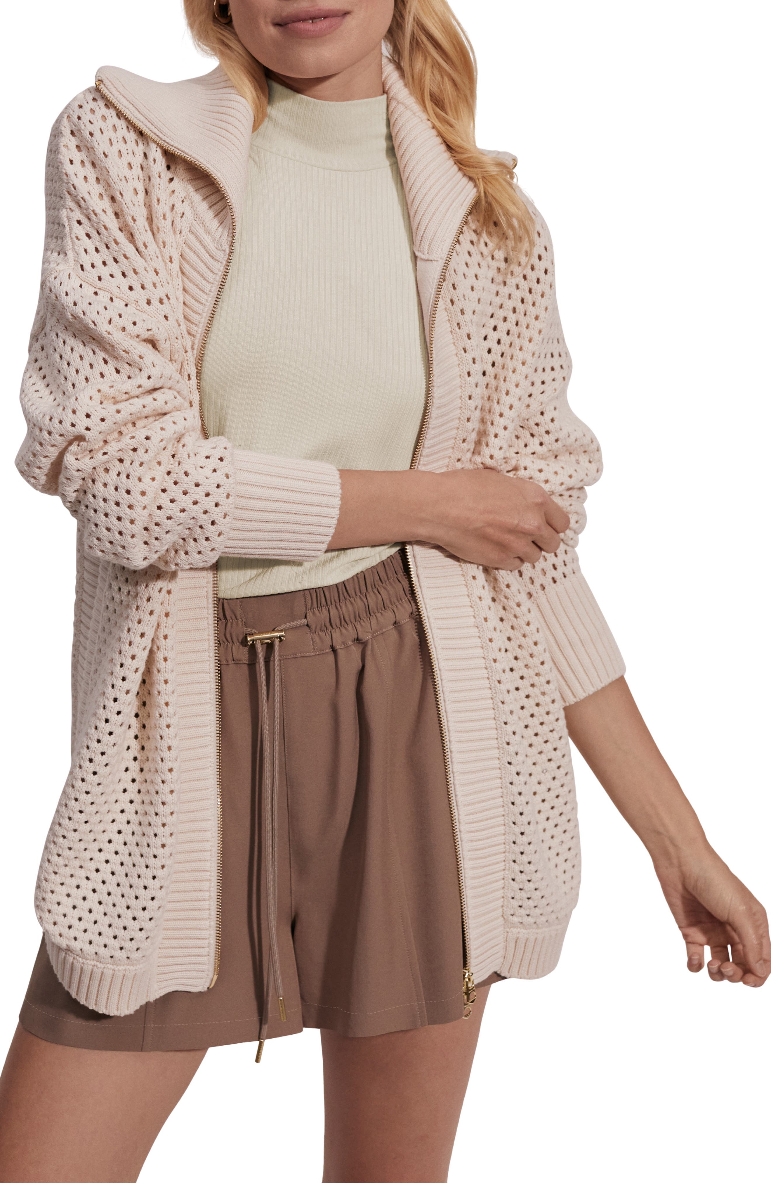 Varley Finn Longline Knit Jacket | Nordstrom