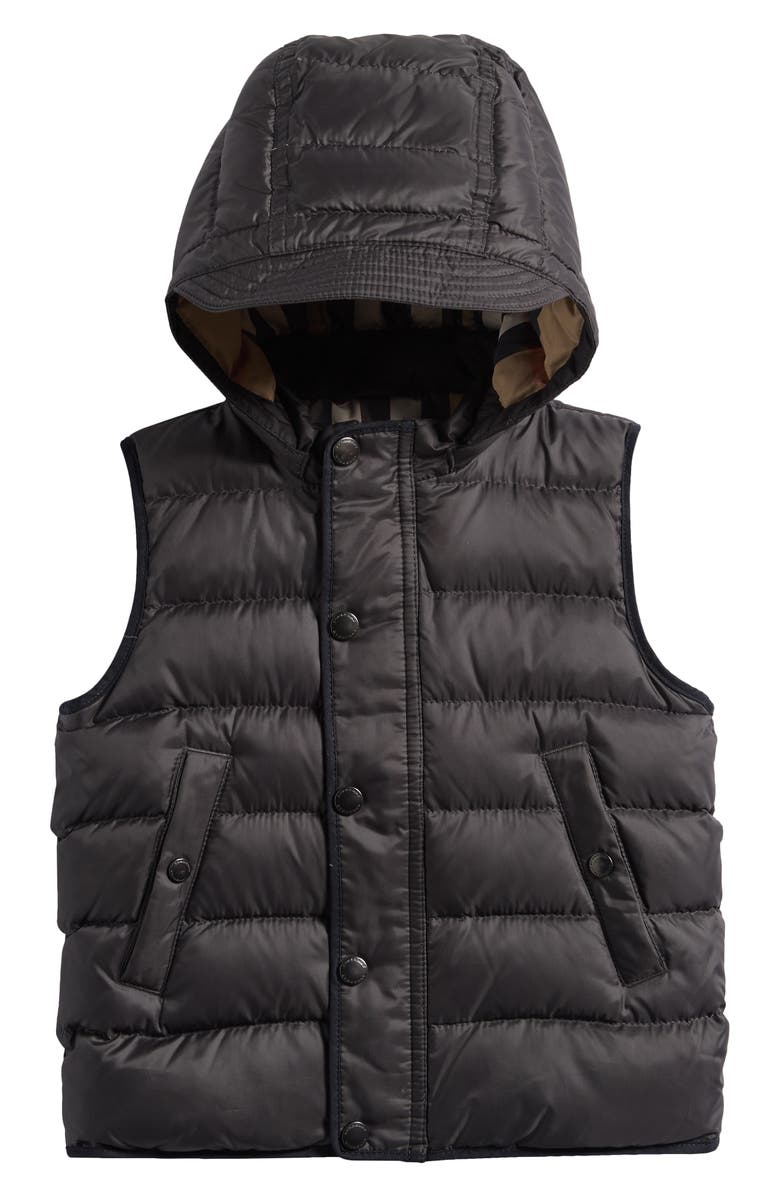 Burberry Kids' Mini Carlton Hooded Puffer Vest | Nordstromrack