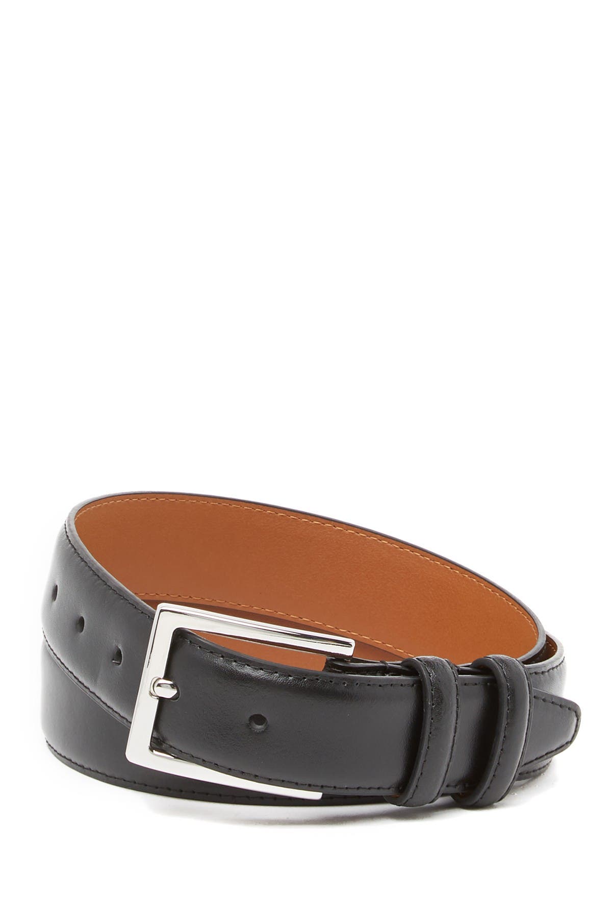Nordstrom Basic Solid Edge Stitch Leather Belt | Nordstromrack