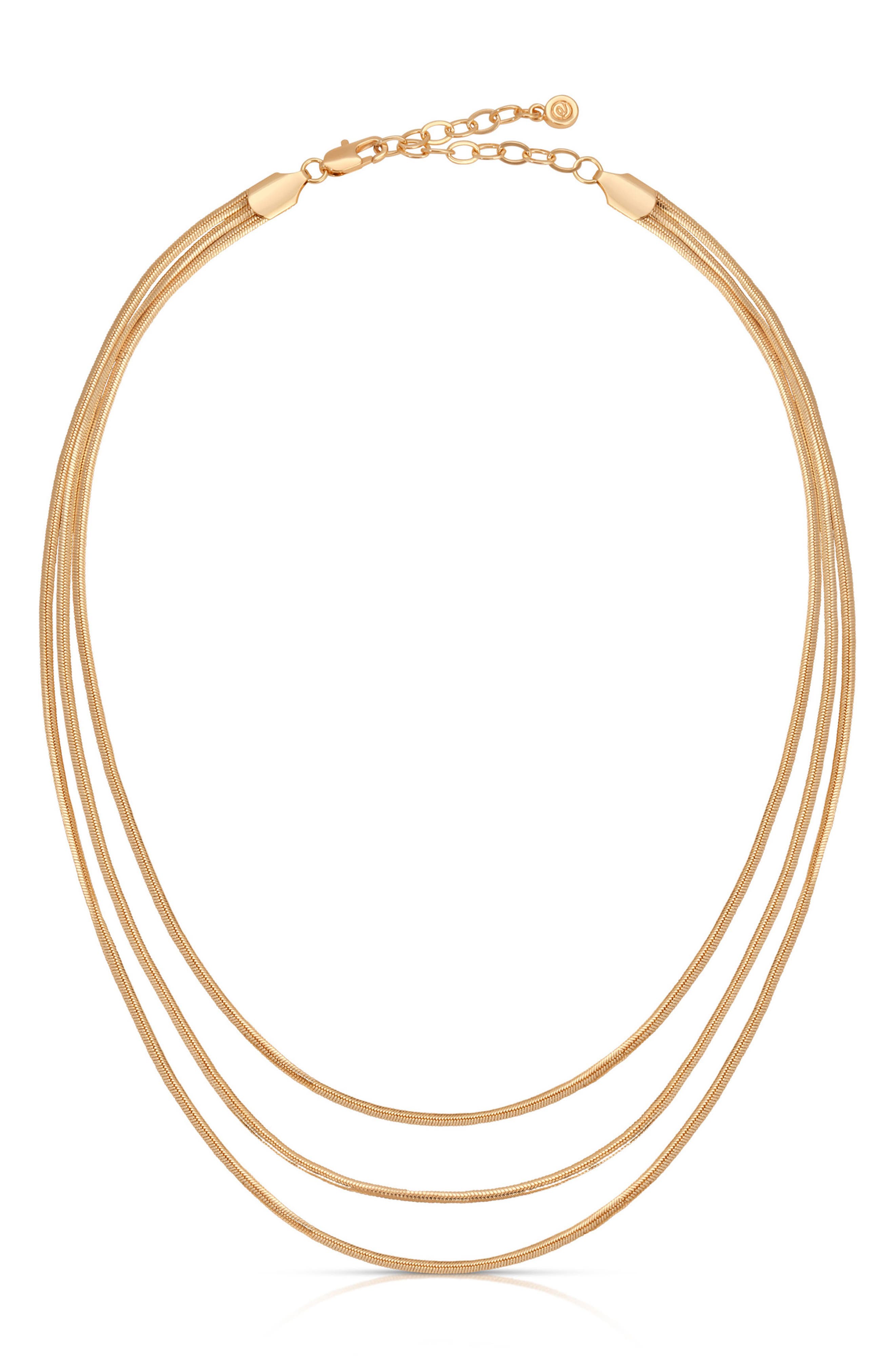 Ettika Triple Layered Snake Chain Necklace | Nordstrom