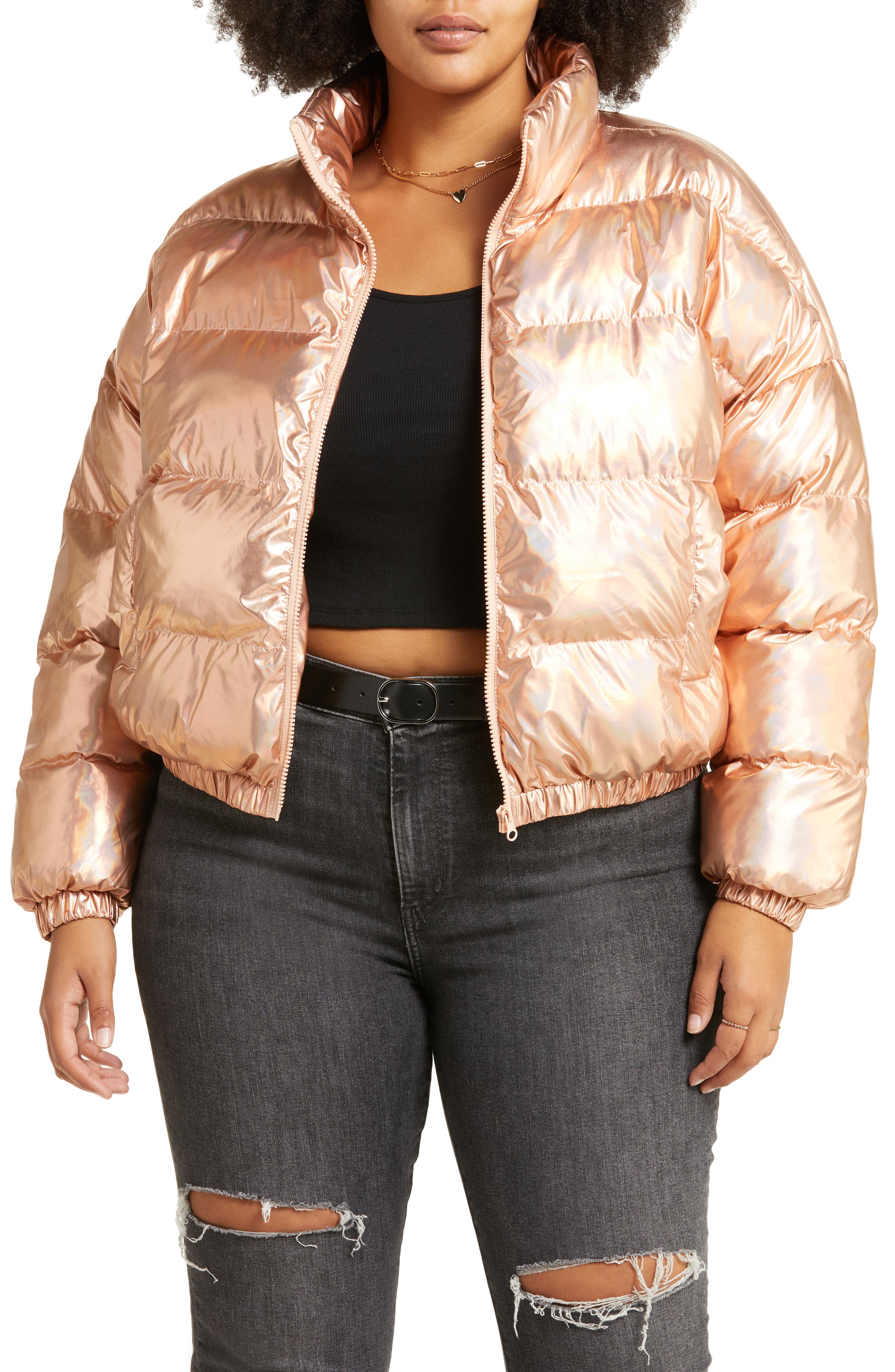 BP. Pearlized Shine Puffer Jacket | Nordstromrack