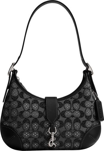 COACH Hamptons Crystal Signature Jacquard Hobo Bag | Nordstrom