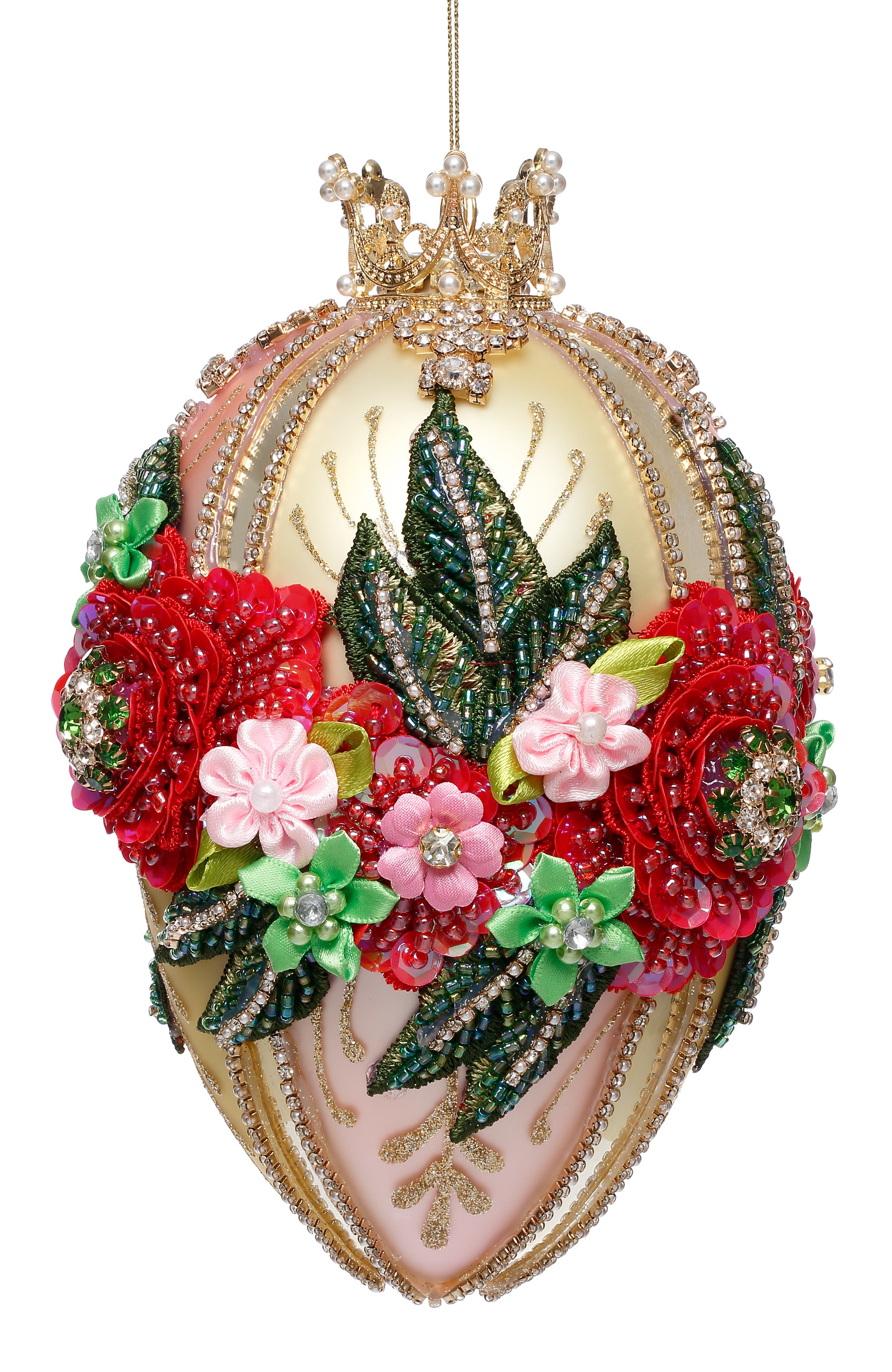 Mark Roberts Faberge Jewel Egg Ornament, Yellow/Pink | Nordstrom