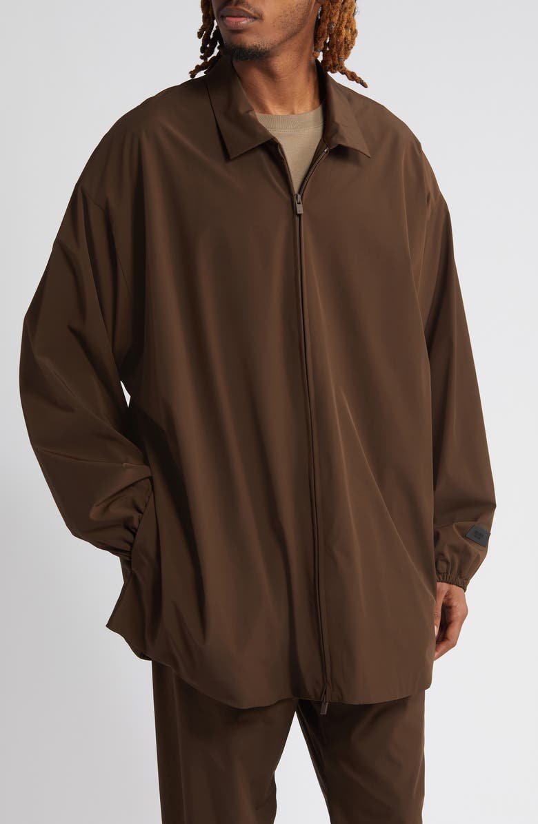 Fear of God Essentials Oversize Stretch Nylon Zip Jacket | Nordstromrack