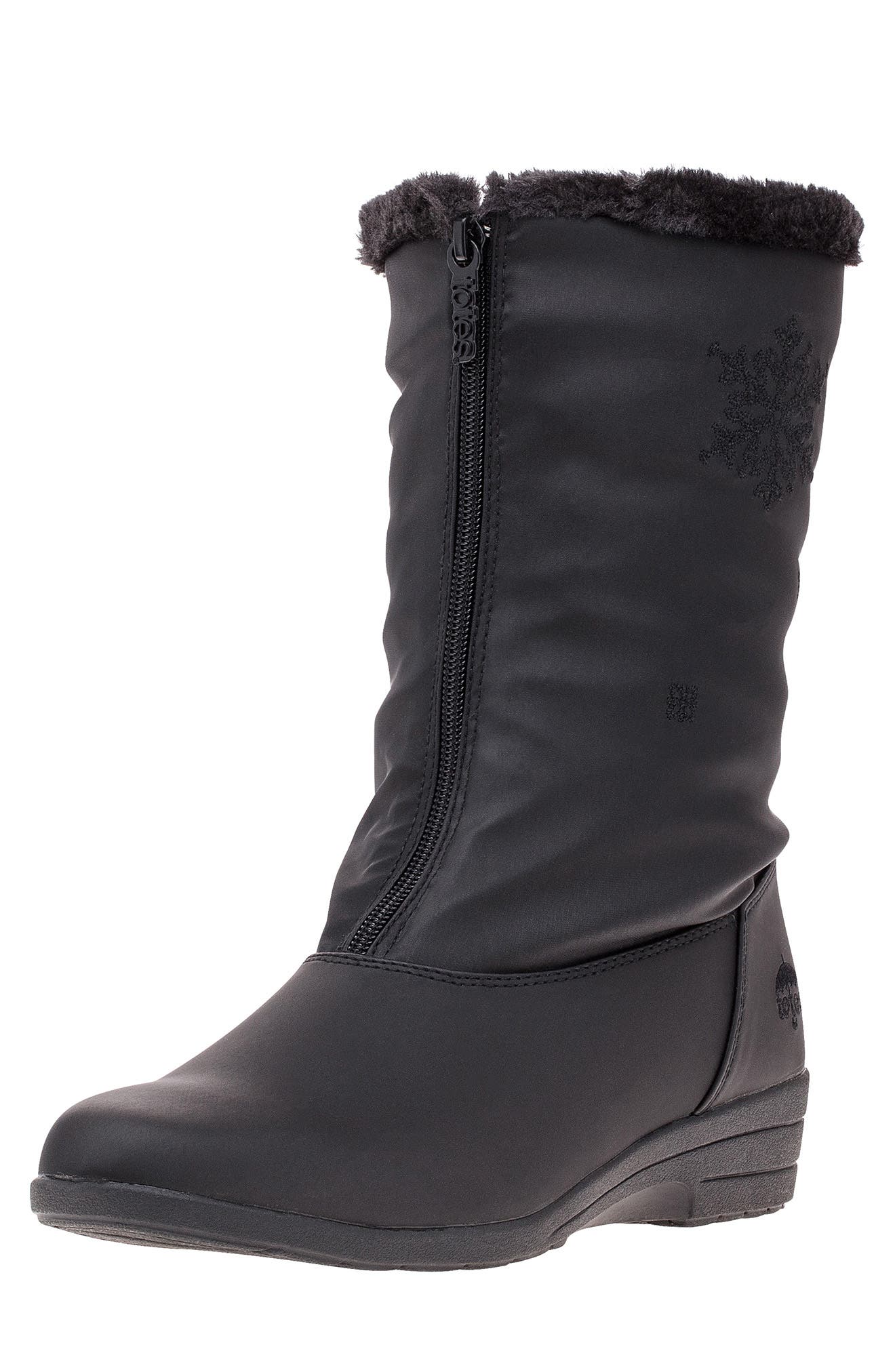 Totes Nicole All-Weather Faux Fur Lined Faux Leather Boot (Women ...