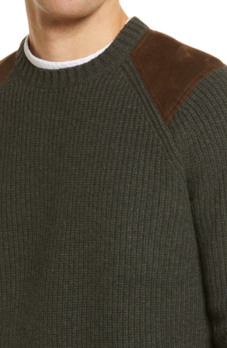 Brooks Brothers Military Ribbed Crewneck Wool Sweater | Nordstrom