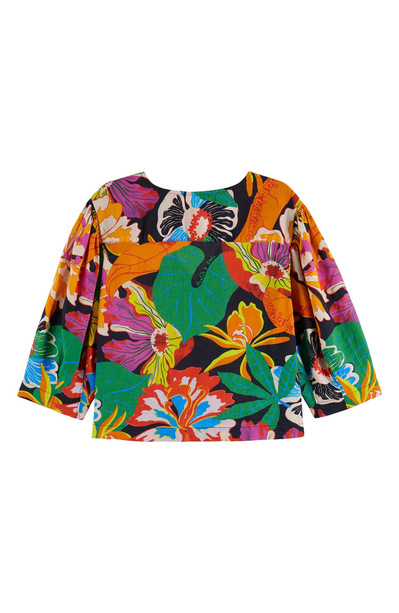Scotch & Soda Floral Linen Blend Crop Top | Nordstromrack