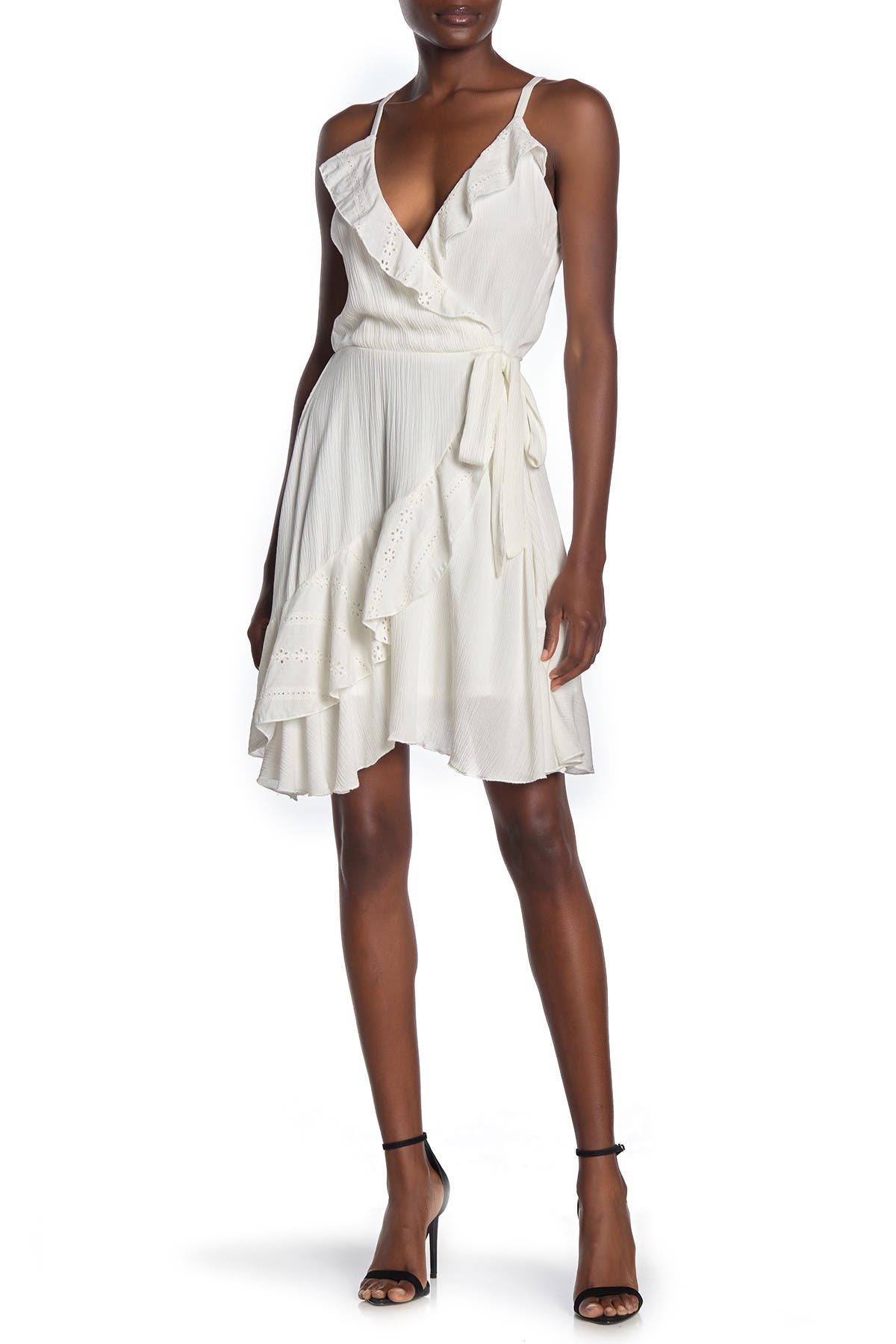 BAILEY BLUE Ruffle Trim Wrap Dress | Nordstromrack