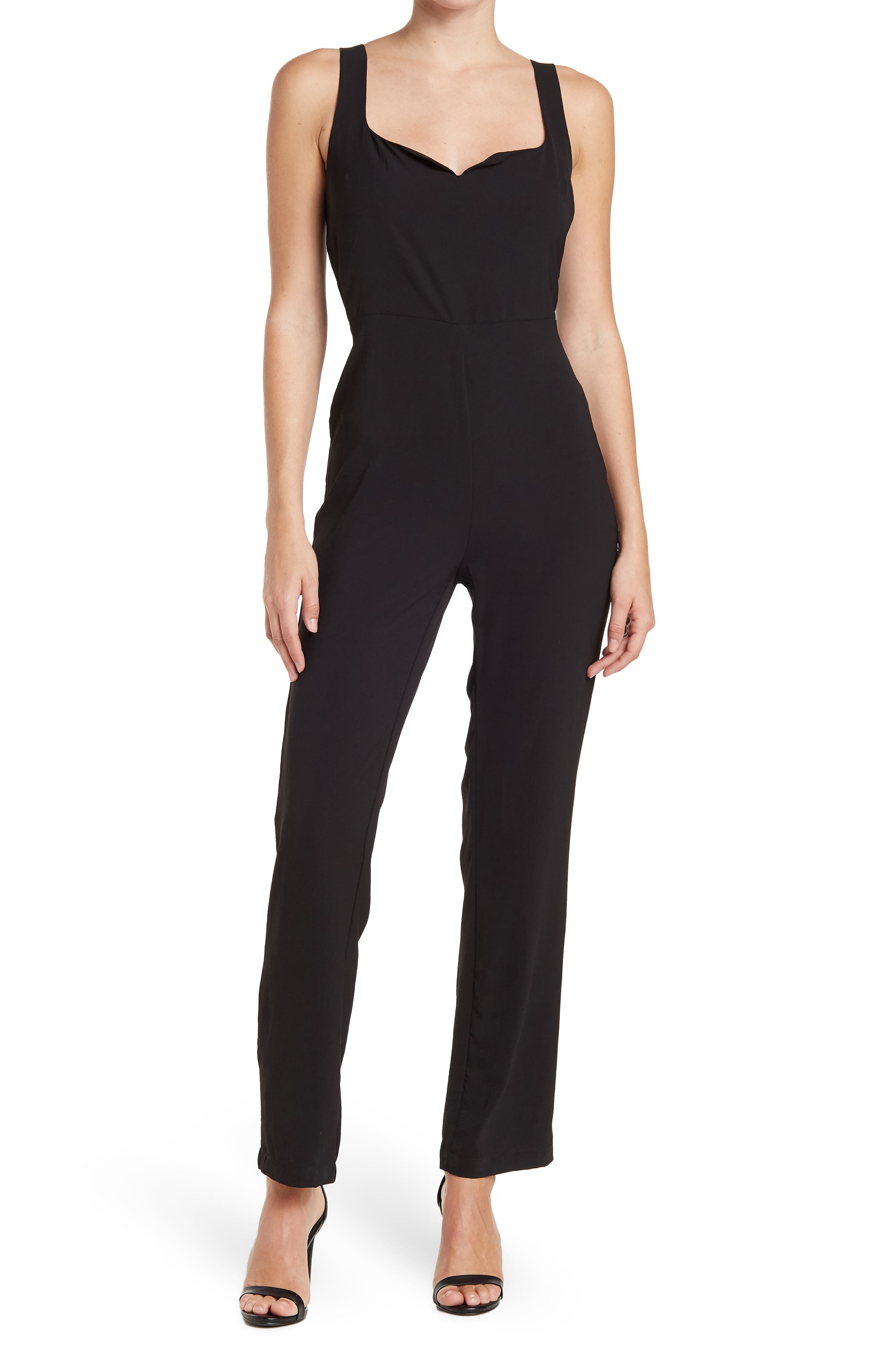 NSR Tori Square Neck Sweetheart Neckline Jumpsuit | Nordstromrack
