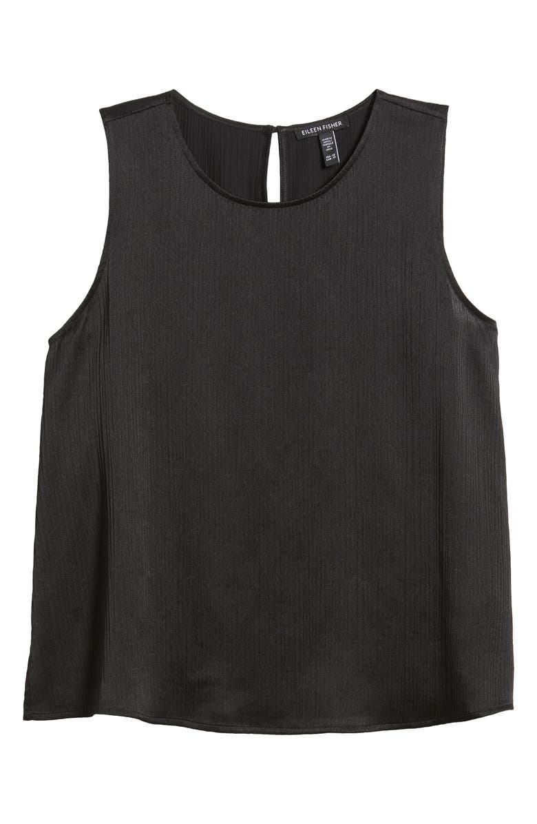 Eileen Fisher Textured Sleeveless Silk Shell | Nordstrom