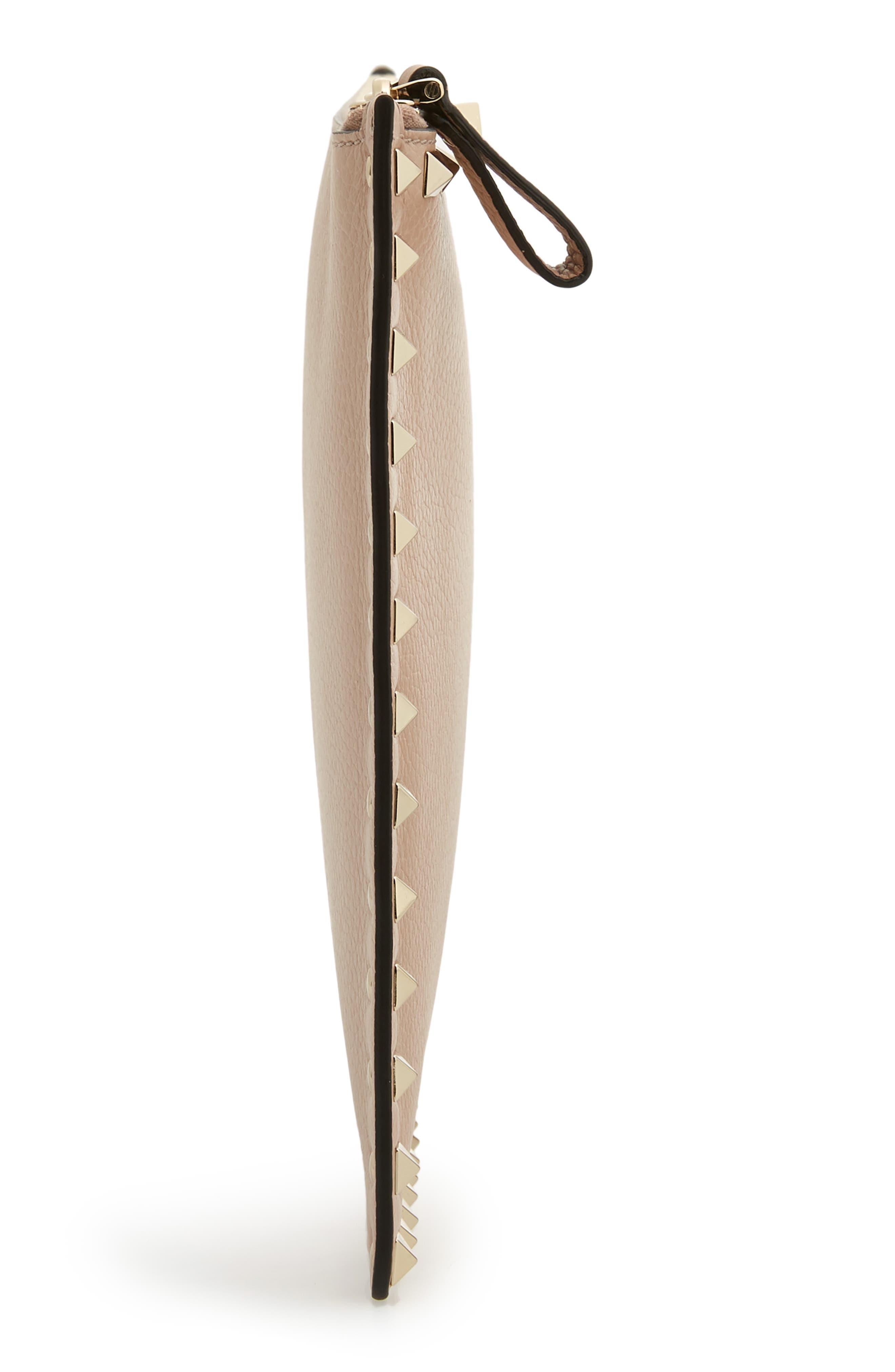 Valentino Garavani Large Rockstud Flat Leather Pouch | Nordstrom