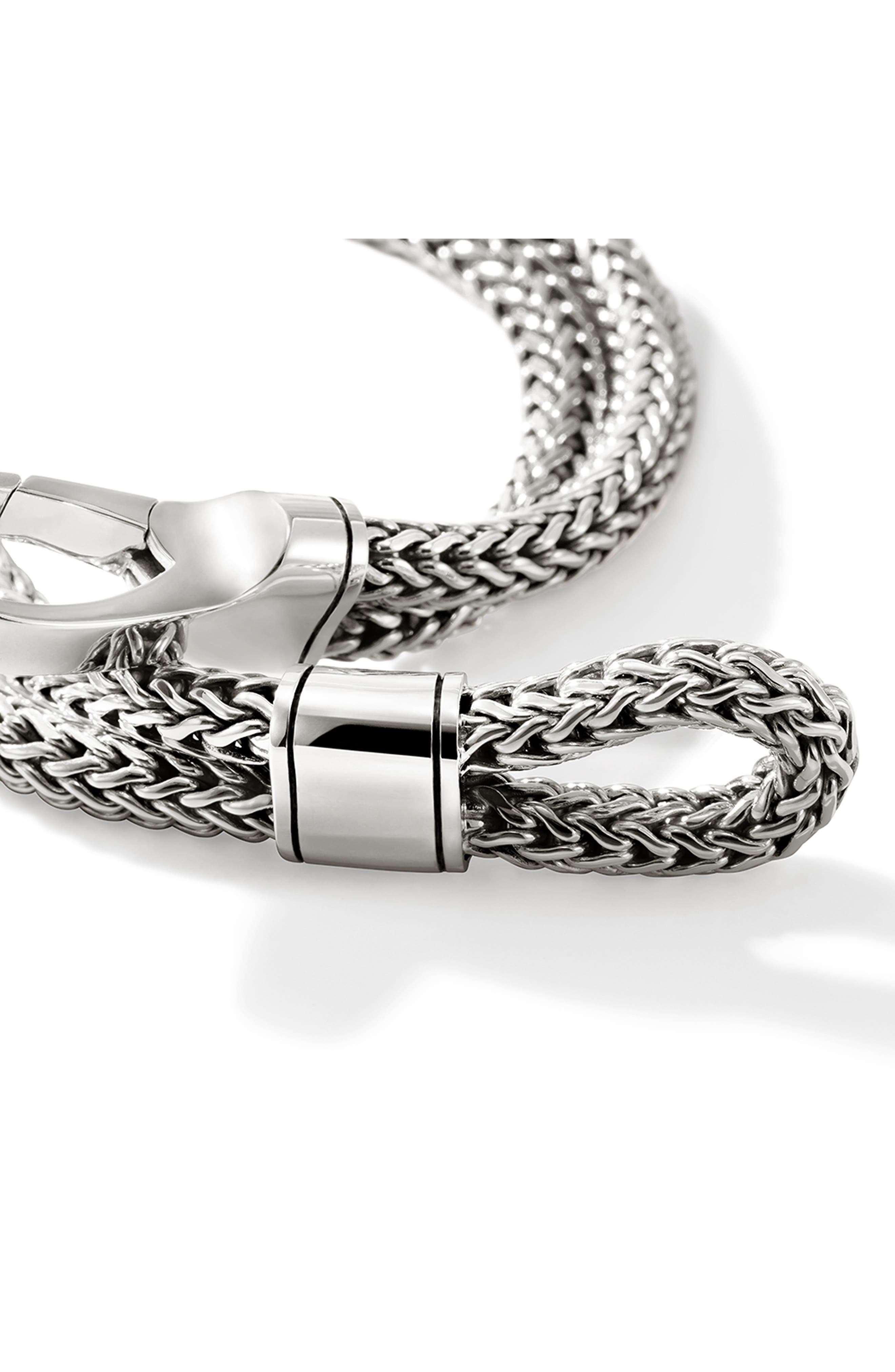 John Hardy Hook Clasp Bracelet, Silver, Double Row | Nordstrom