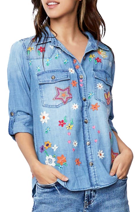 Women's Blue Button Up Tops | Nordstrom