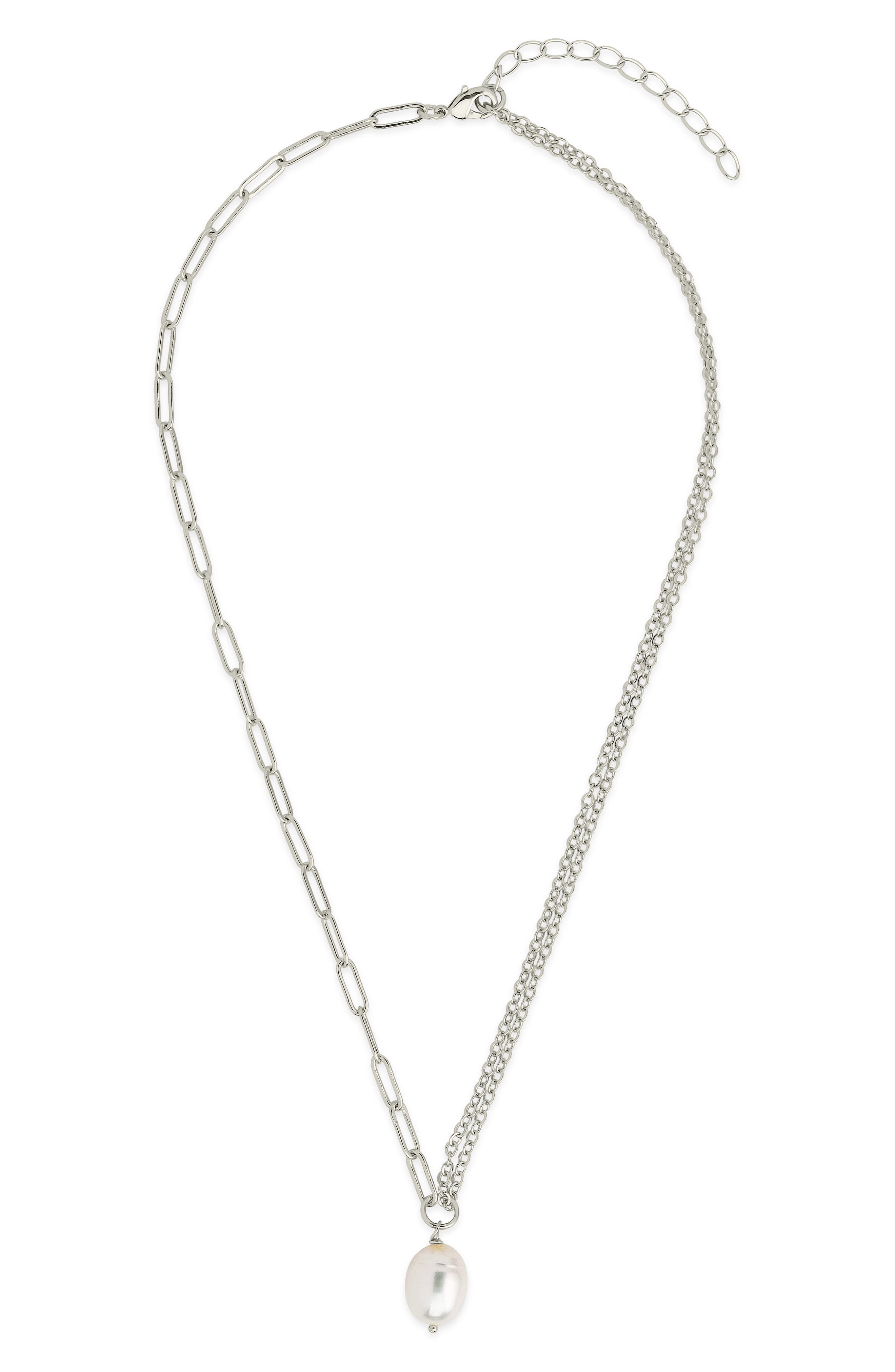 Sterling Forever River Pearl Mixed Chain Necklace | Nordstromrack