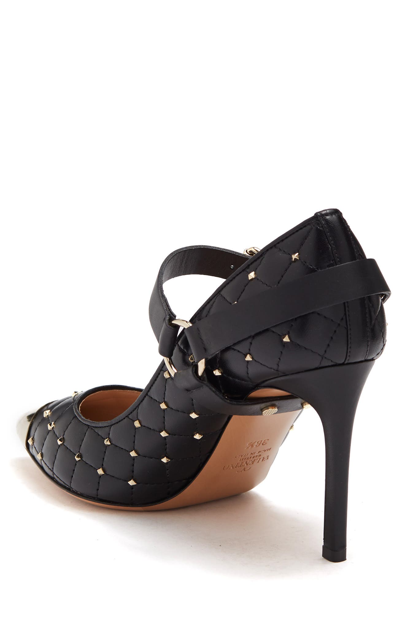 Valentino Garavani Quilted Harness Strap Pointed Toe Pump | Nordstromrack