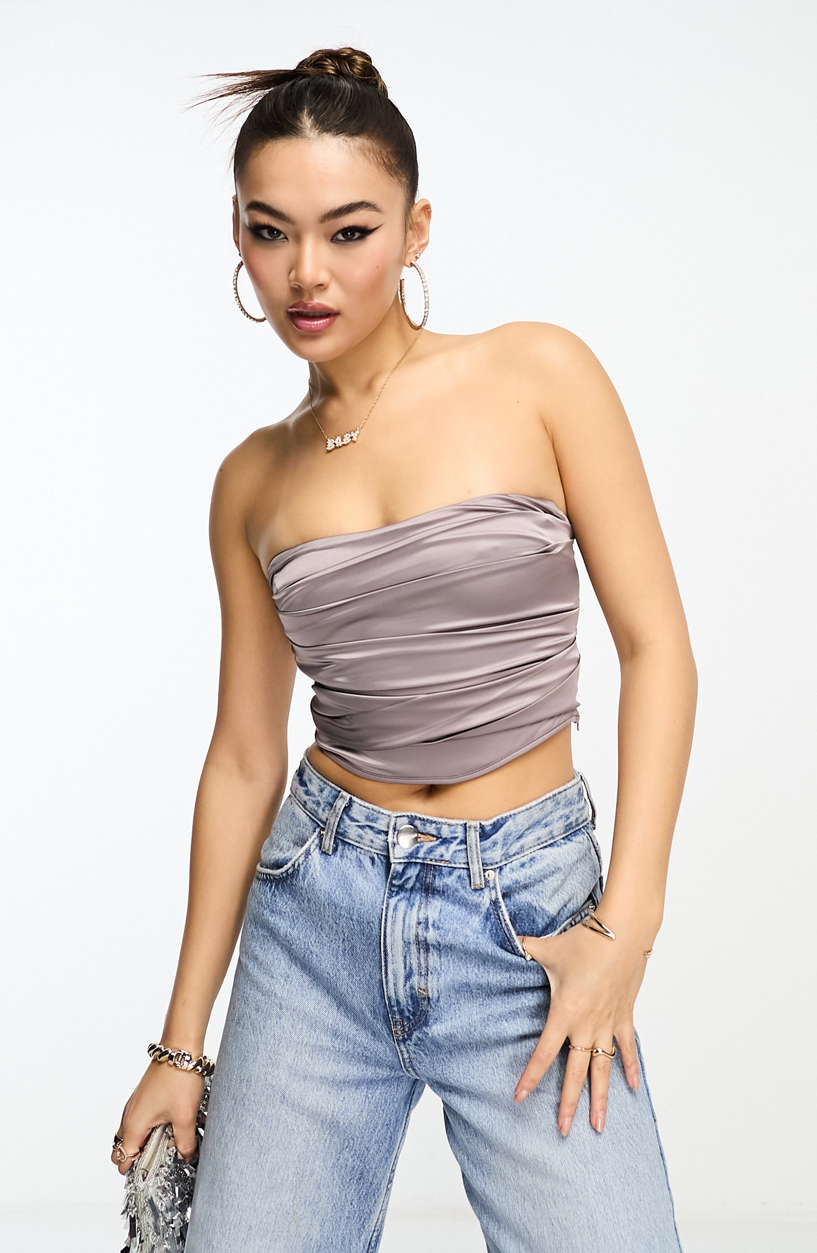 ASOS DESIGN Satin Corset Top | Nordstromrack