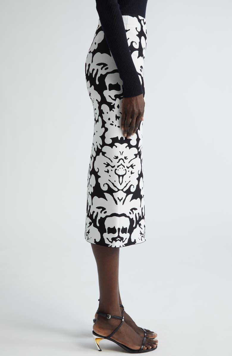 McQueen Damask Jacquard Pencil Skirt | Nordstrom
