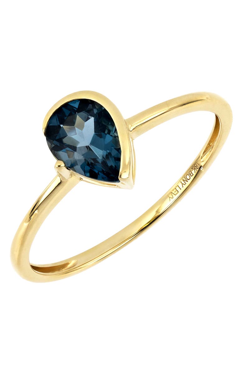 Bony Levy Iris Pear Cut London Blue Topaz Band Ring | Nordstromrack