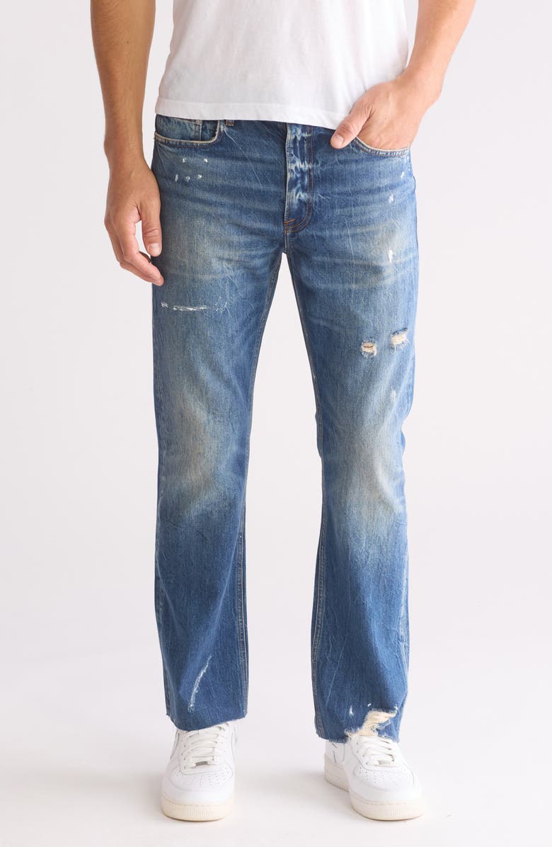 FRAME The Boxy Distressed Raw Hem Jeans | Nordstromrack