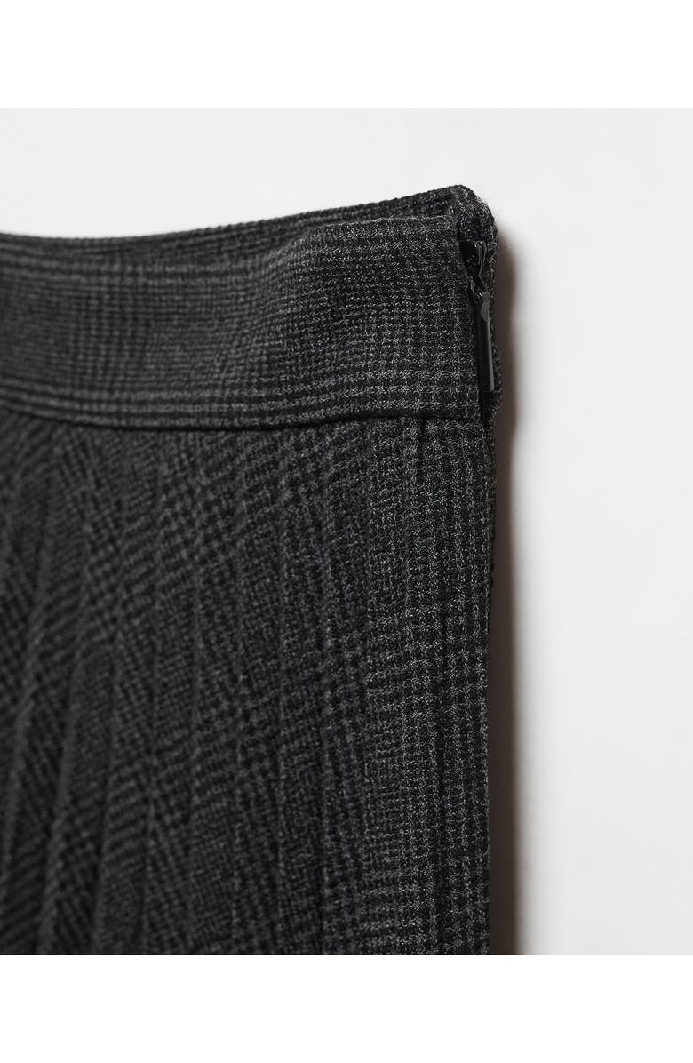 MANGO Check Pleated Midi Skirt | Nordstrom