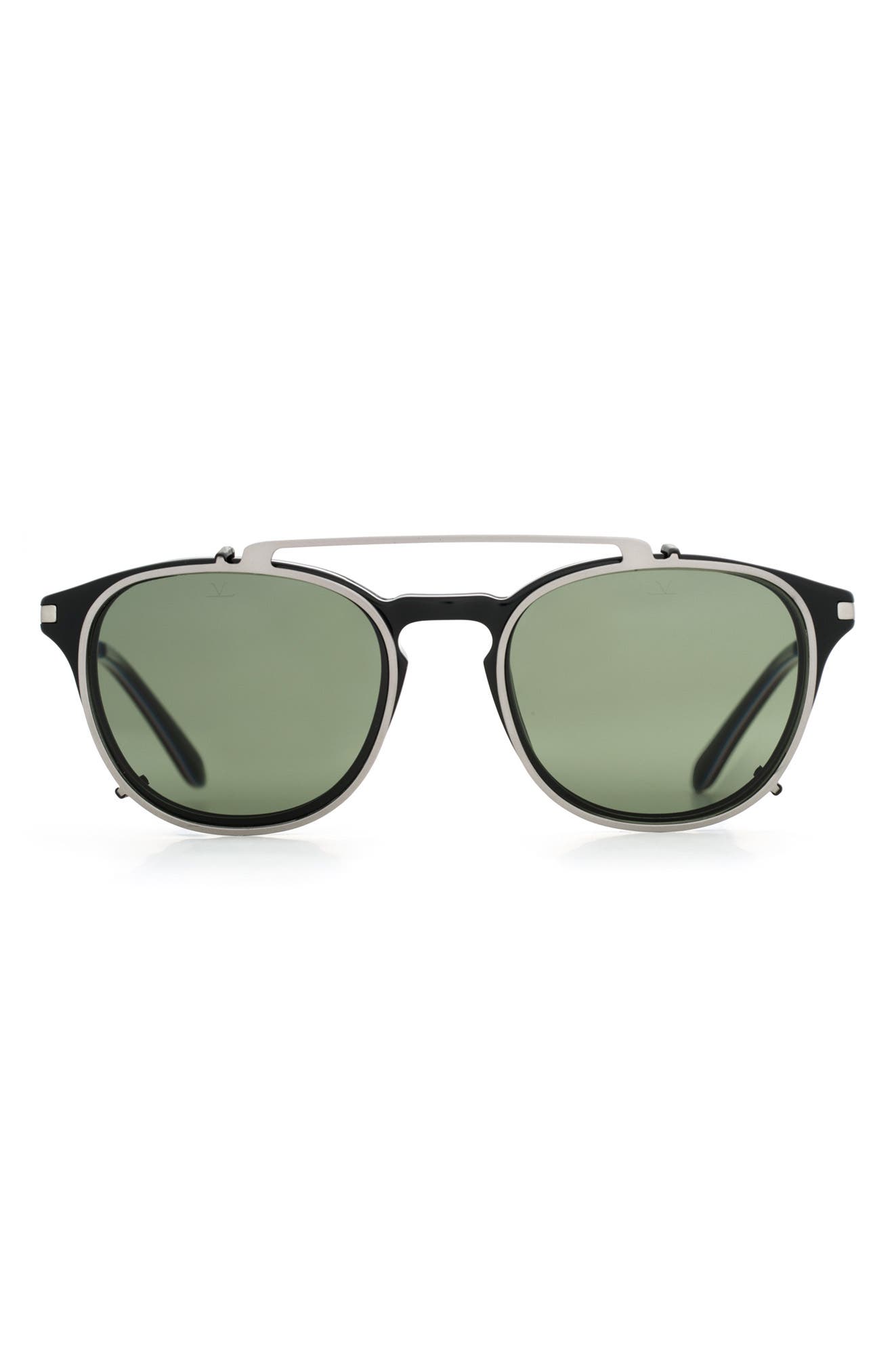 Vuarnet Pantos Clip-On Lens 47mm Aviator Sunglasses | Nordstromrack