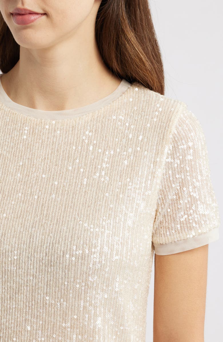 Anne Klein Sequin Mesh Top | Nordstrom