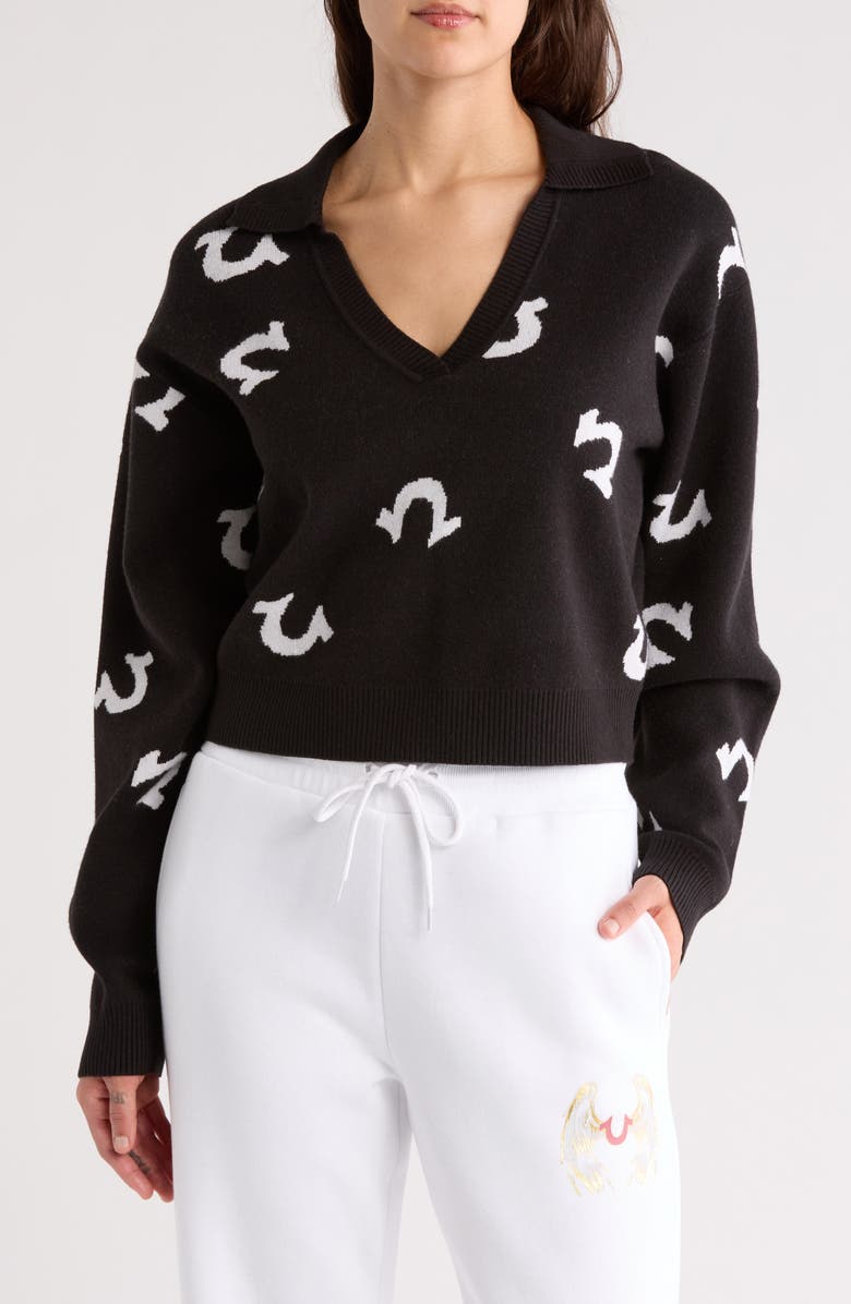 True Religion Johnny Collar Horseshoe Sweater | Nordstromrack