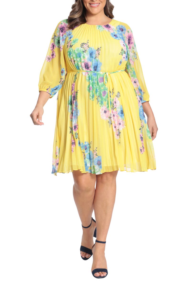 Maggy London Pleated Trapeze Dress | Nordstromrack