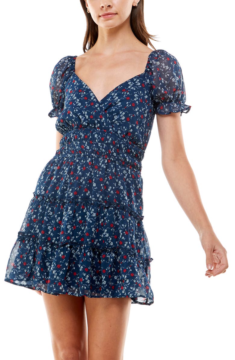 Row A Tiered Ruffle Mini Dress | Nordstromrack