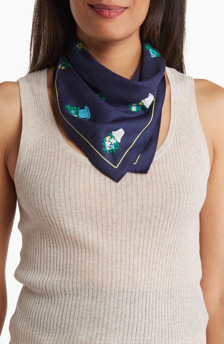 Kate Spade New York House Plants Silk Blend Bandana | Nordstromrack