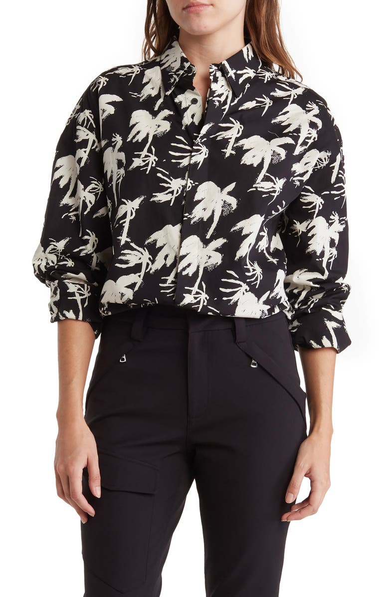 RtA Denim Sierra Long Sleeve Blouse | Nordstromrack