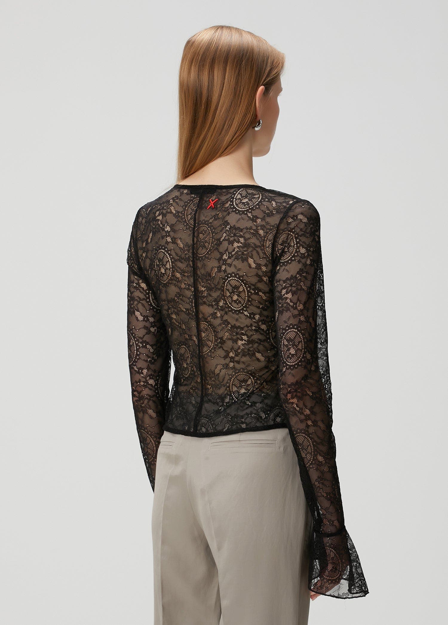 Long Sleeve Black Lace Top (Women) | Nordstrom