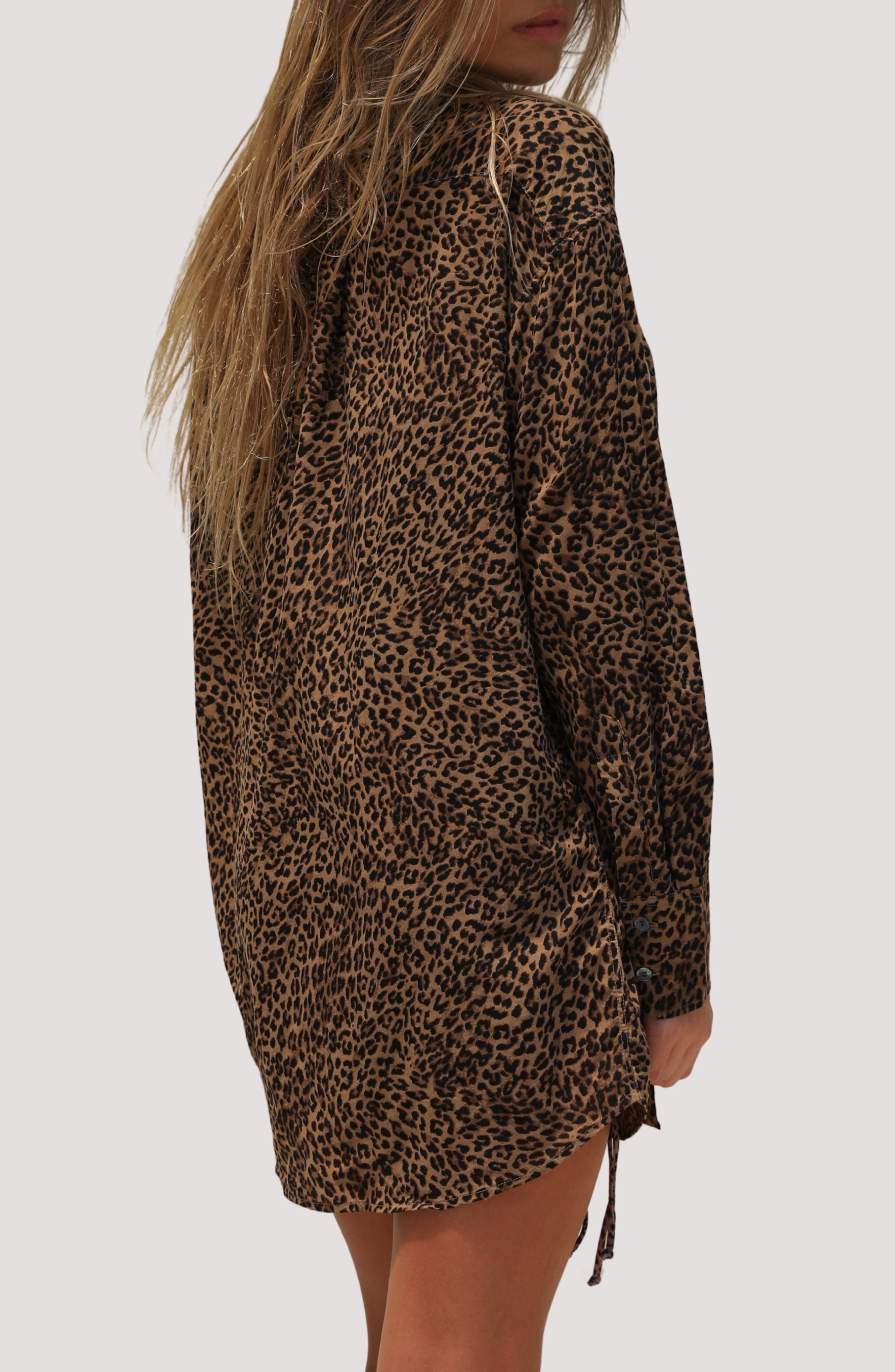 Stone Fox Swim Print Long Sleeve Cover-Up Shirtdress | Nordstrom