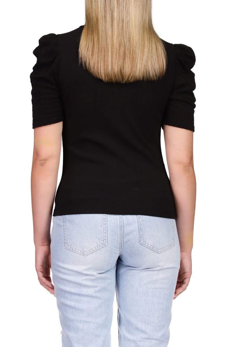 Sanctuary Mixed Media Rib V-Neck Top | Nordstromrack