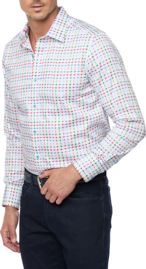 Robert Graham Ashbrook Classic Fit Grid Print Cotton Button-Up Shirt ...