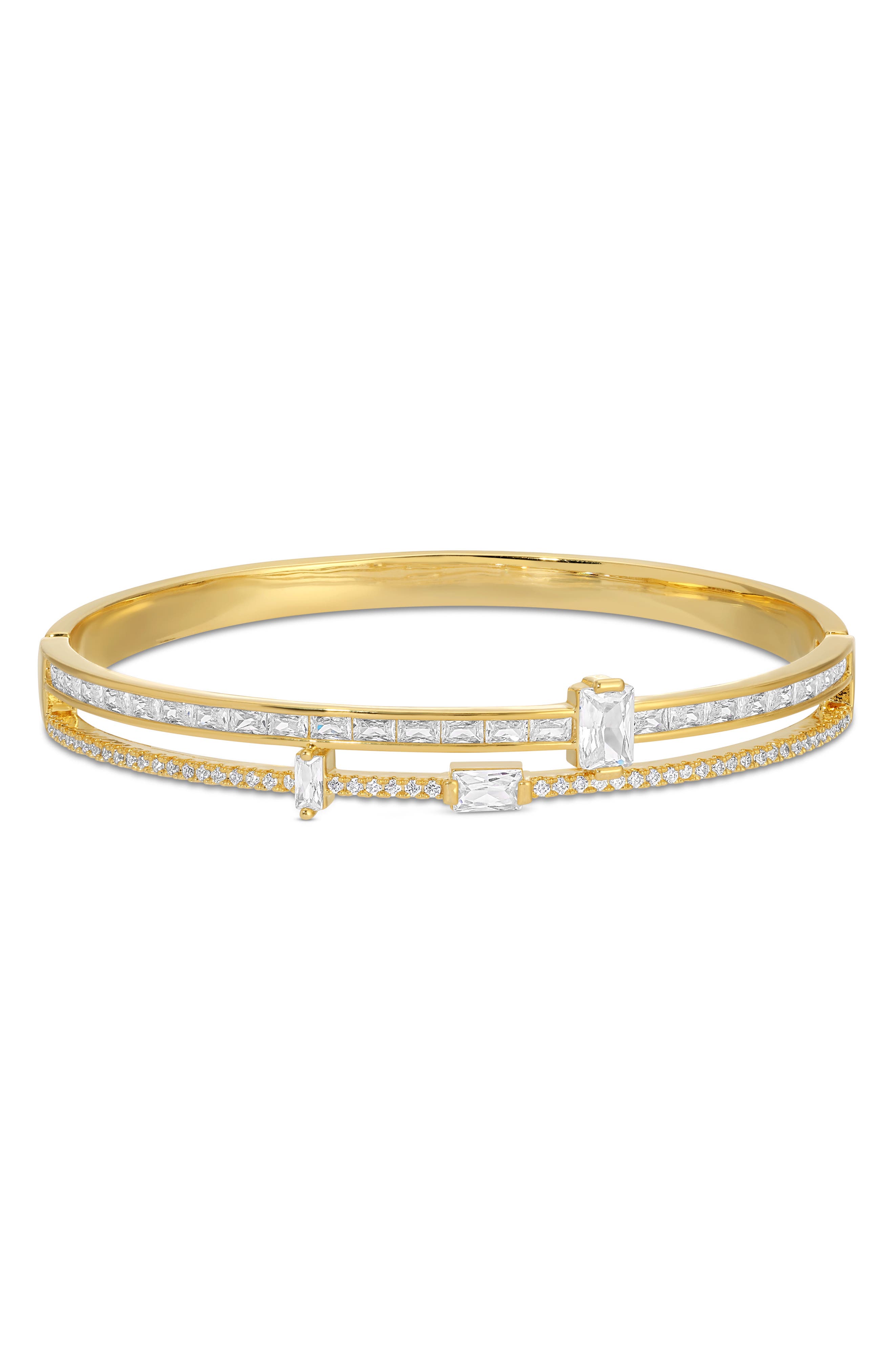 EYE CANDY LOS ANGELES Maya CZ Stacked Bangle Bracelet | Nordstromrack