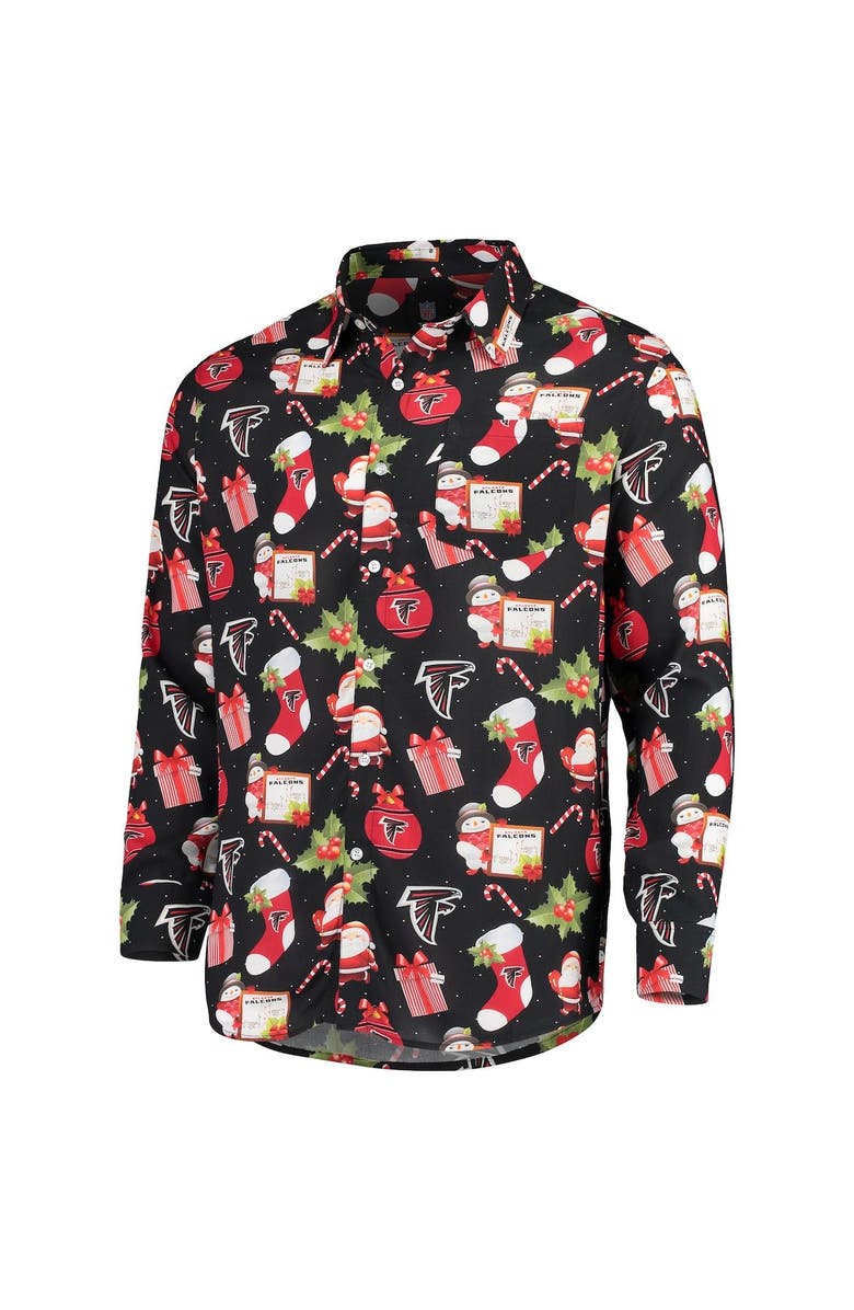 FOCO Men's Black Atlanta Falcons Winter Explosion Long Sleeve Woven ...
