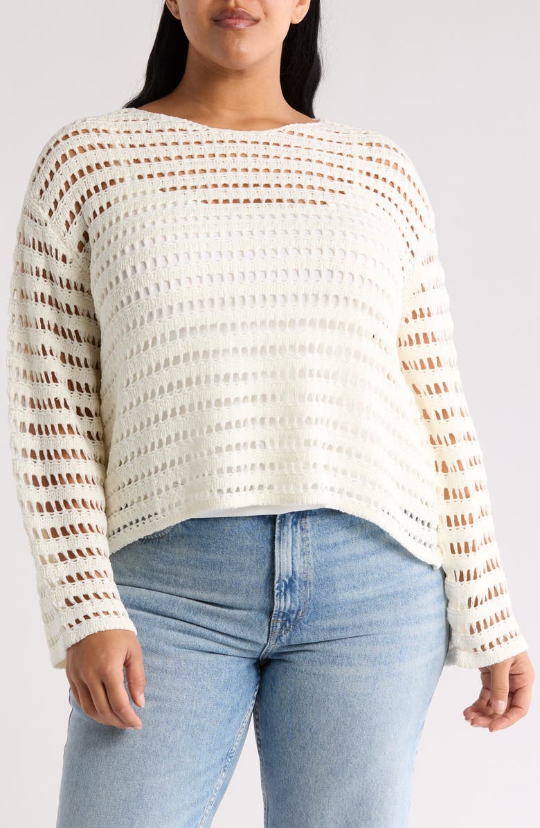 DR2 by Daniel Rainn Bell Sleeve Pointelle Sweater | Nordstromrack