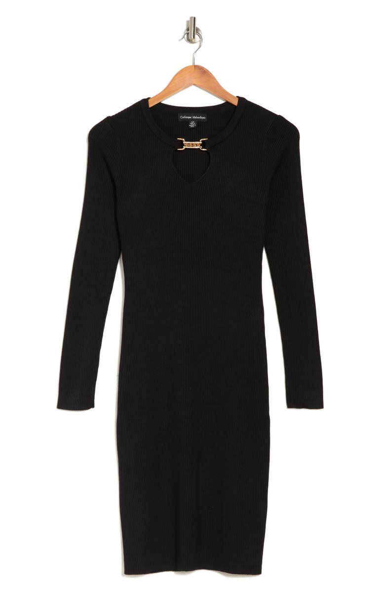 Catherine Malandrino Hardware Keyhole Long Sleeve Sheath Dress ...