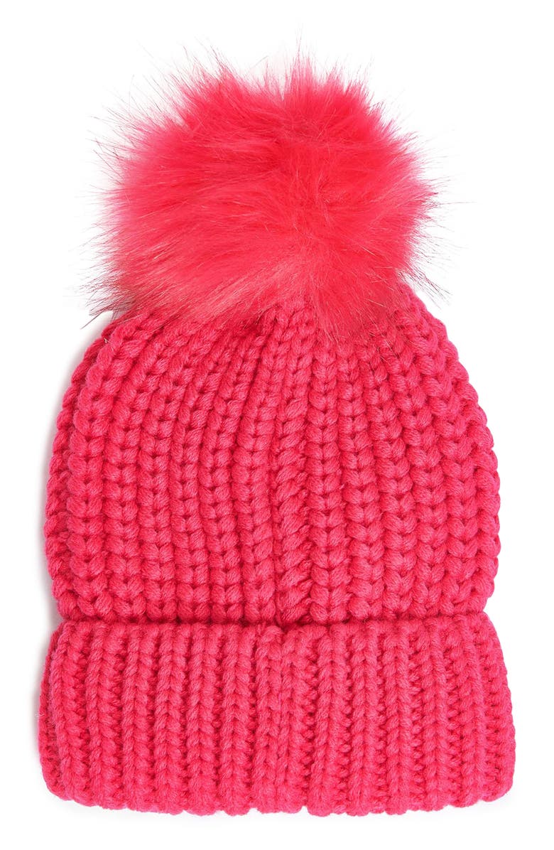 Barbour Saltburn Faux Fur Pompom Beanie | Nordstromrack