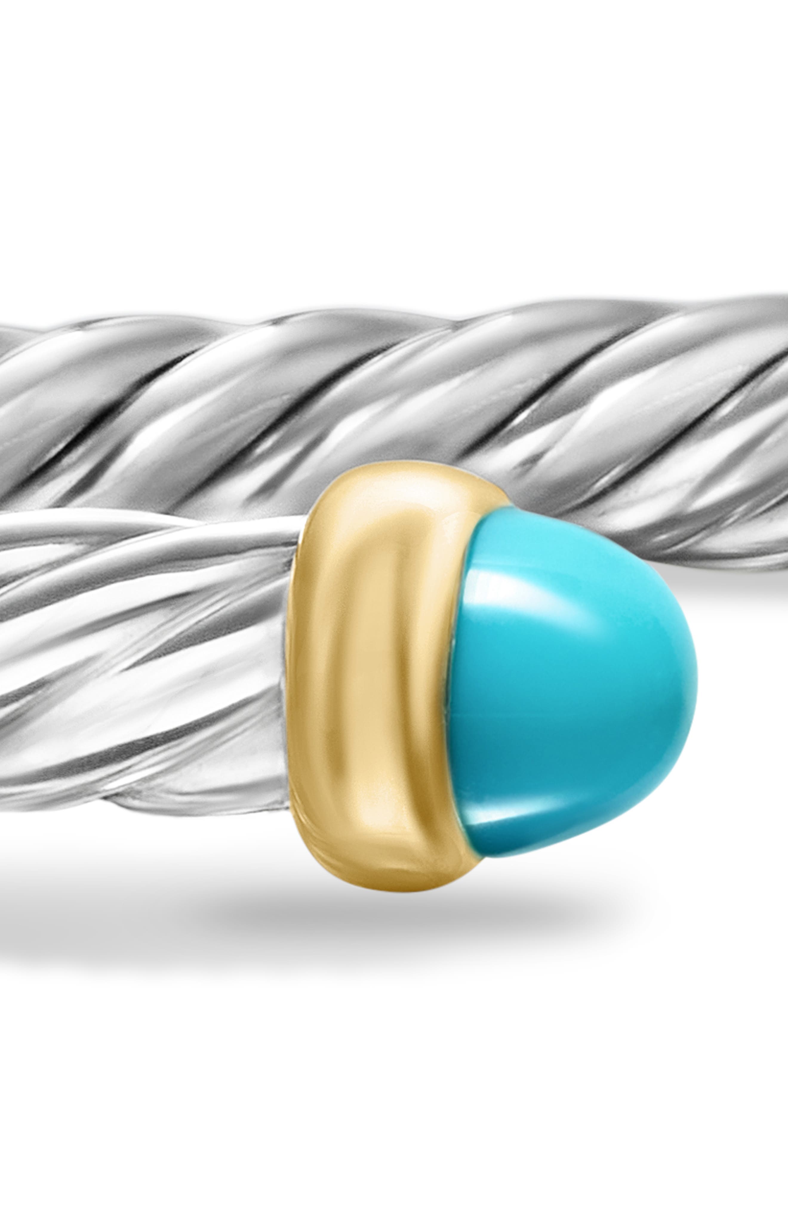 David Yurman Cable Flex Bracelet in Sterling Silver with 14K Yellow ...