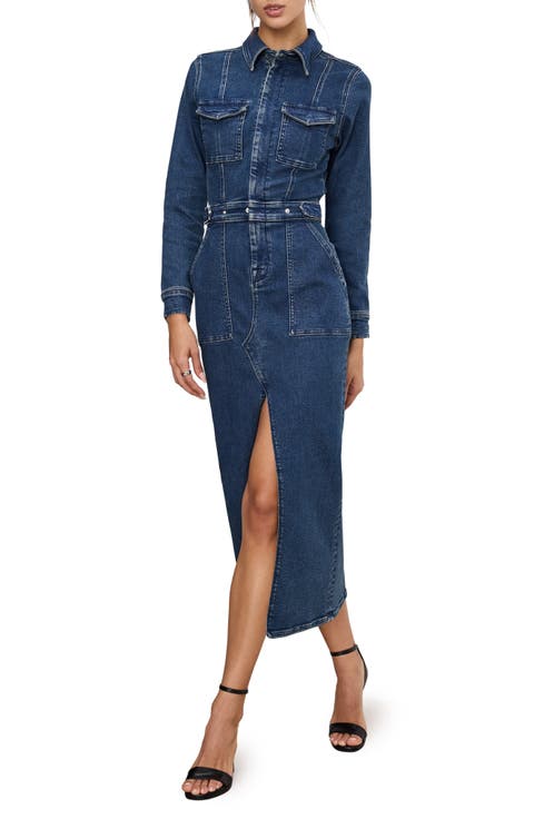 Women's Long Sleeve Denim Dresses | Nordstrom