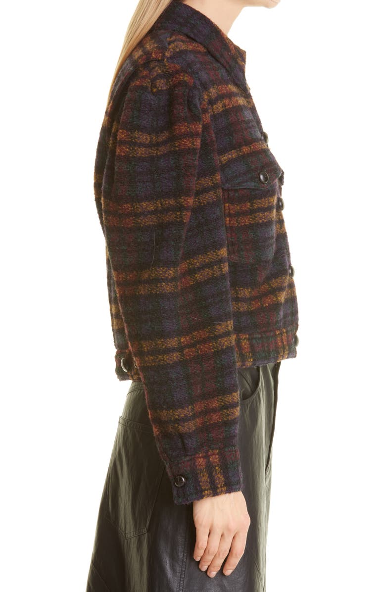 Isabel Marant Étoile Leiko Plaid Wool Blend Jacket | Nordstromrack