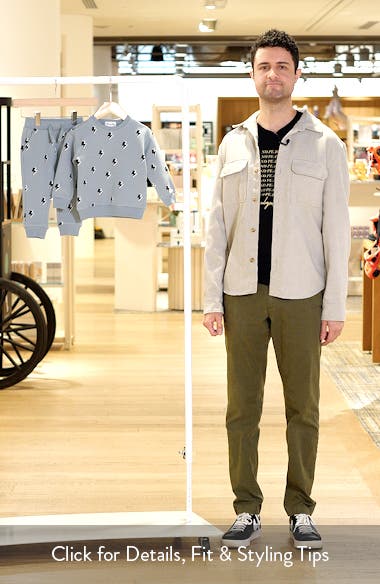 MILES THE LABEL Lightning Print Sweatshirt & Joggers Set | Nordstromrack