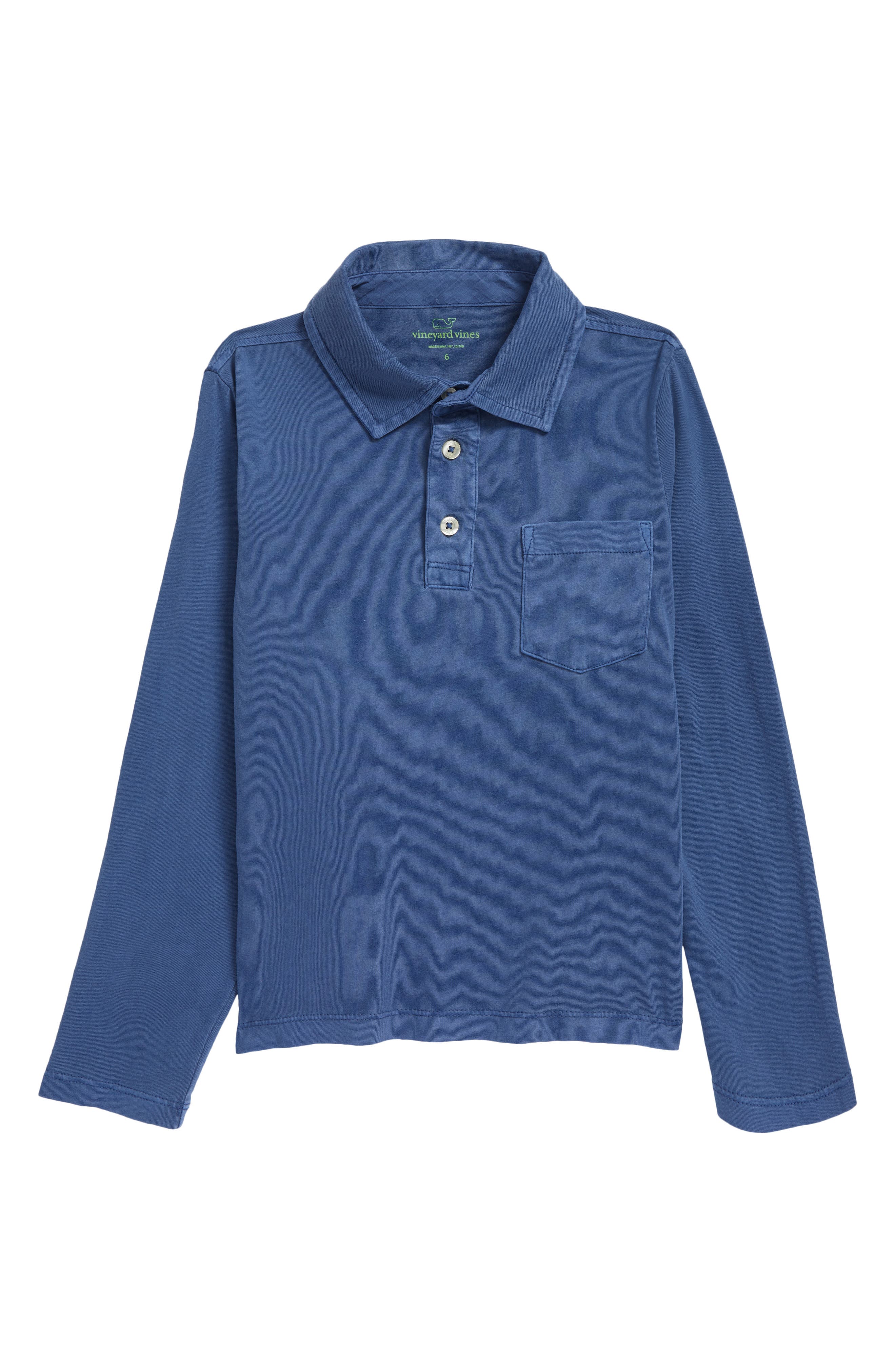 vineyard vines Kids' Sun Washed Long Sleeve Cotton Polo | Nordstromrack