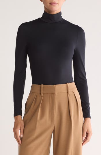 Theory Turtleneck Long Sleeve Bodysuit | Nordstromrack