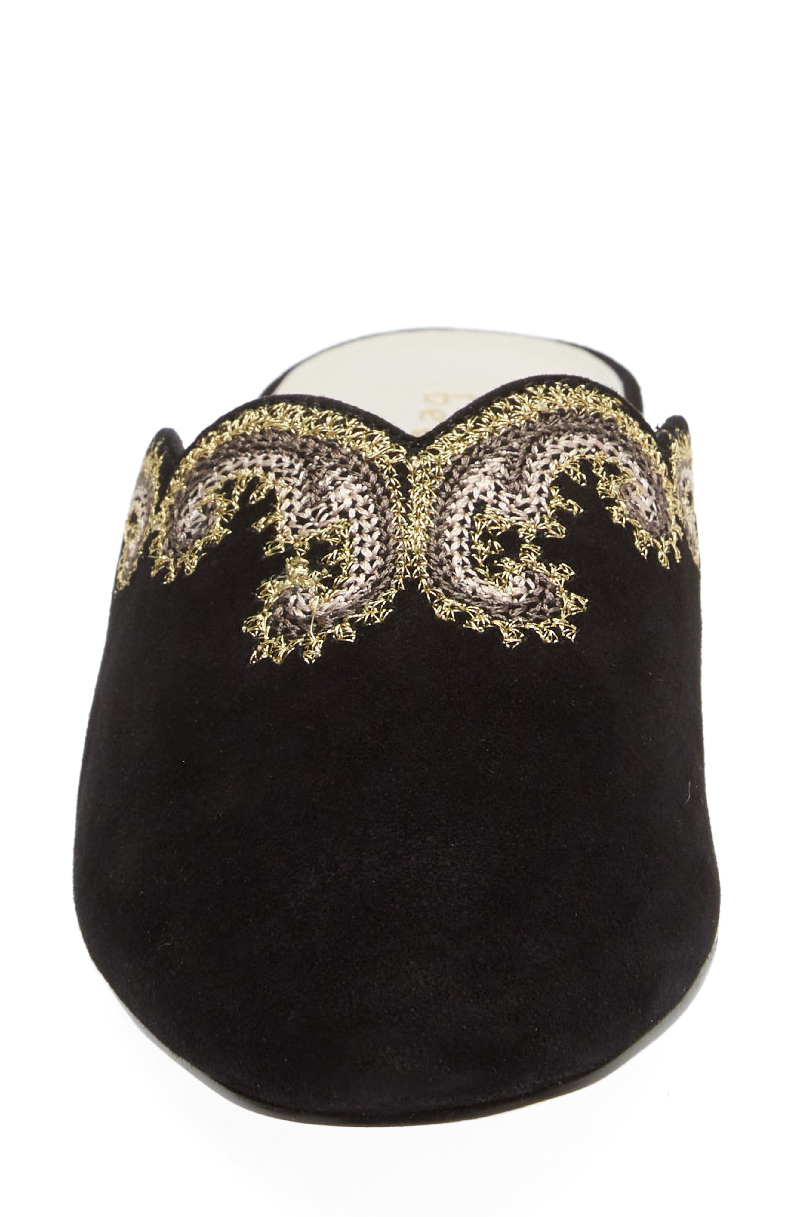 Bettye Muller Fortune Suede Embroidered Mule | Nordstromrack